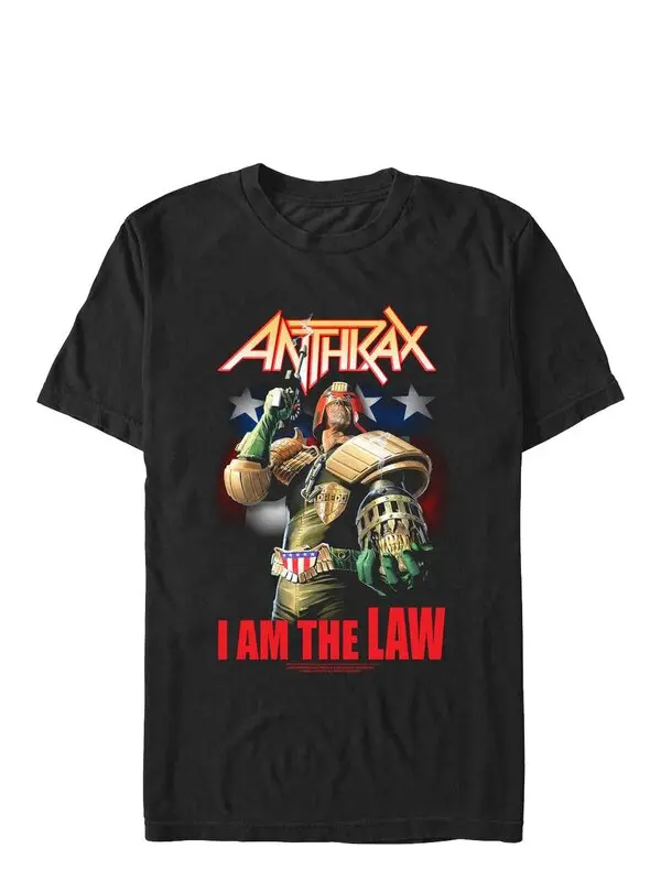 ANTHRAX Dredd I Am The Law Graphic T-shirt - Black