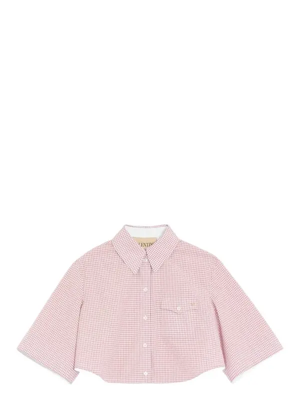 Valentino Garavani Cotton Cropped Shirt - Pink