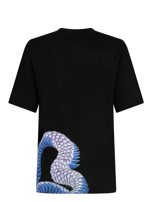 Dsquared2 Dragon Print Cotton T-shirt - Black