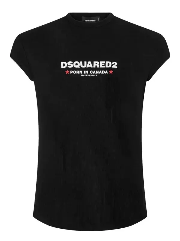 Dsquared2 Logo-print Cotton T-shirt - Black
