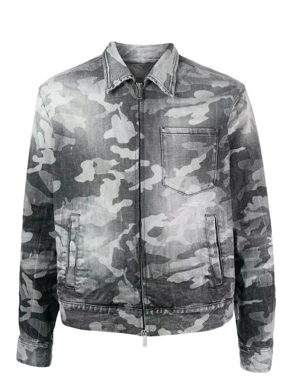 Dsquared2 Camouflage-pattern Denim Jacket - Black