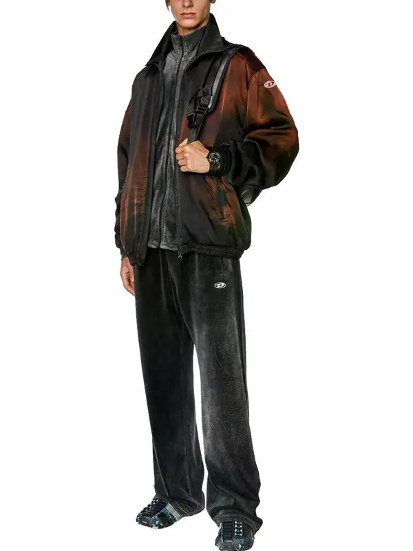 DIESEL® J-smash Faded Zip-up Bomber Jacket - Black