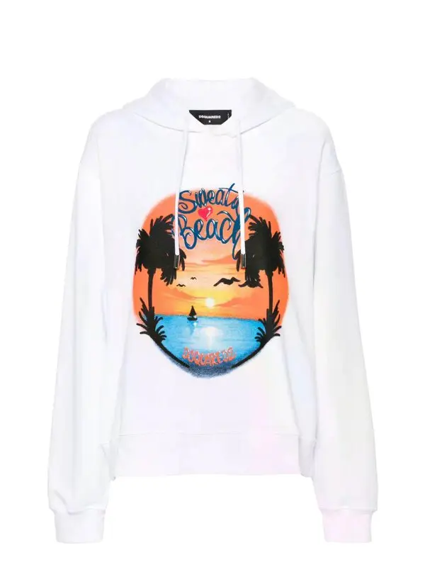 Dsquared2 Cool Fit Hoodie - White