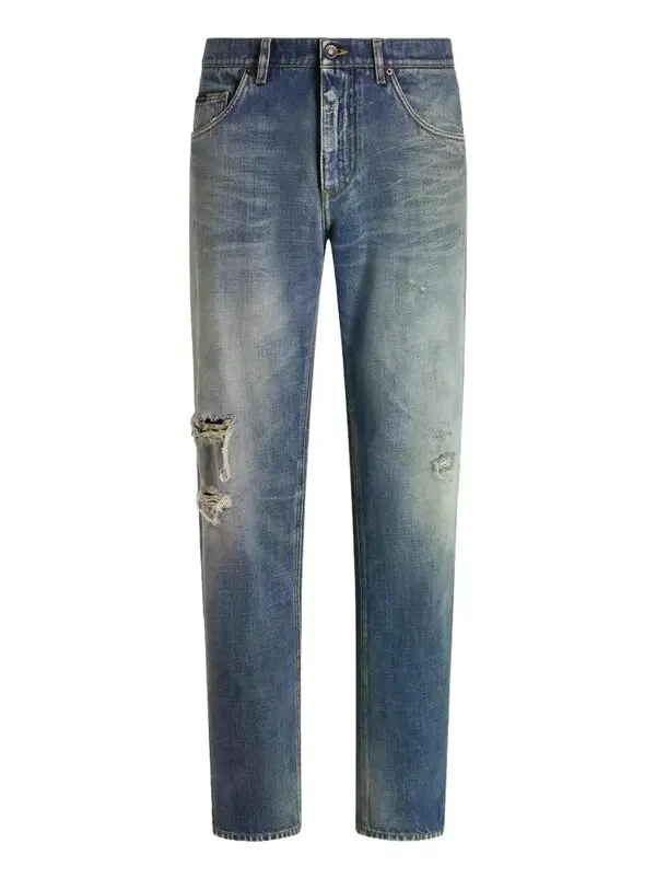 Dolce & Gabbana Classic Fit Denim Trousers - Blue