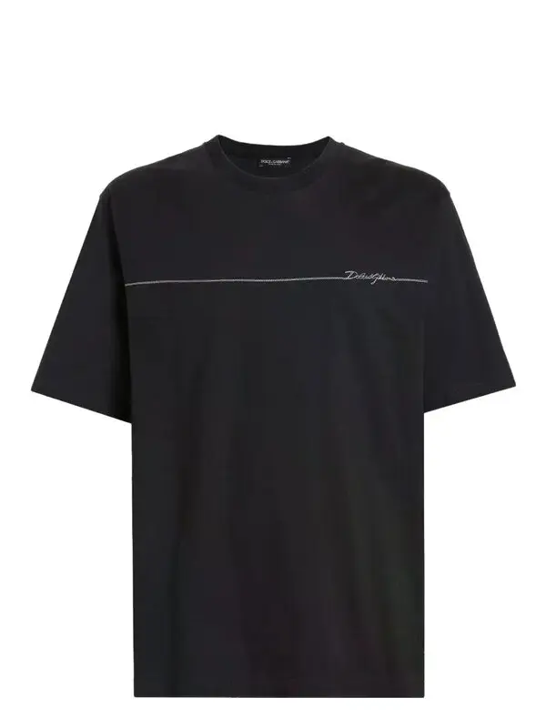 Dolce & Gabbana Cotton T-shirt With Logo - Blue