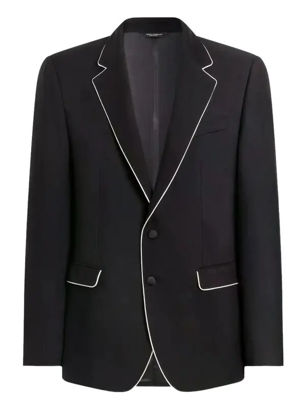 Dolce & Gabbana Martini Light Single-breasted Wool Twill Jacket - Blue