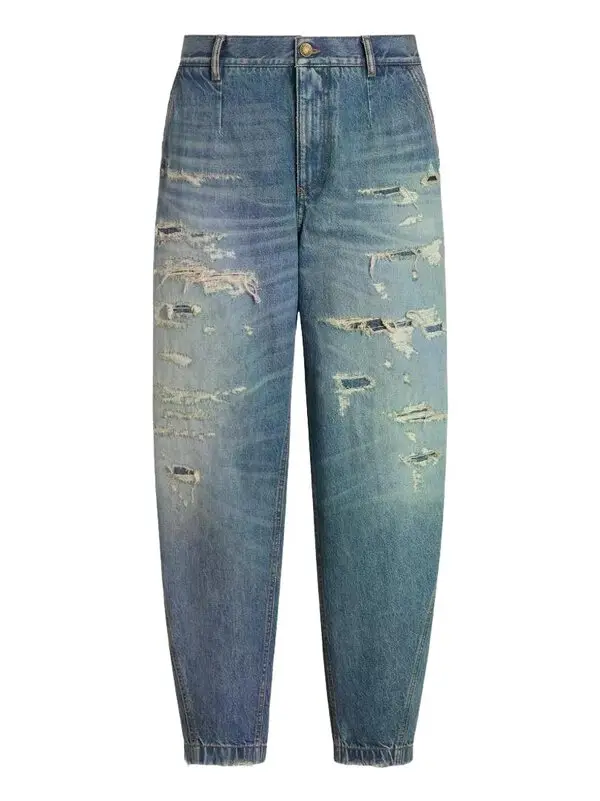 Dolce & Gabbana Multi-coloured Denim Trousers - Blue