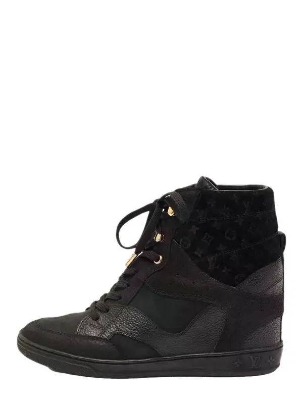 LOUIS VUITTON Cliff Wedge Sneakers - Black