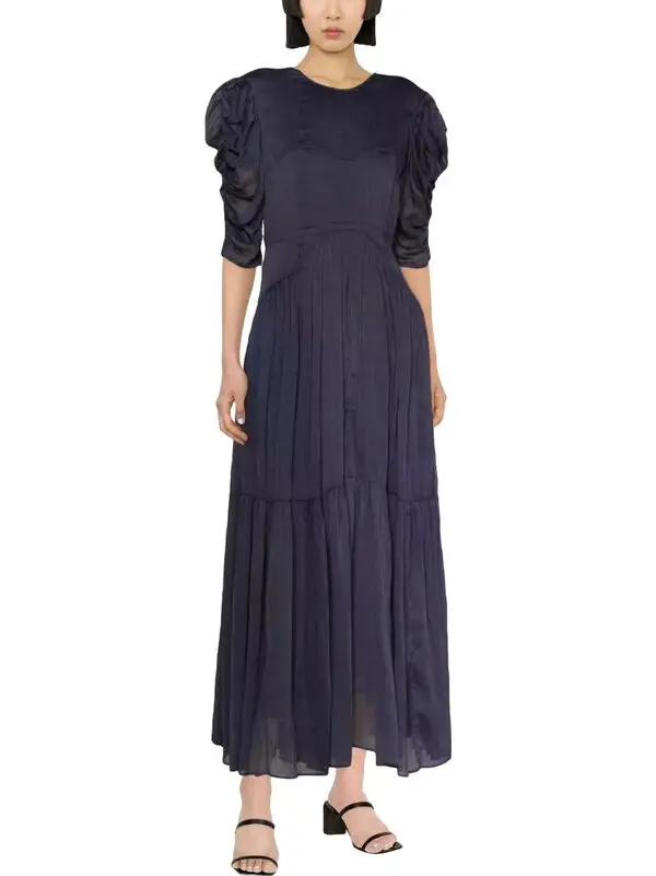 Isabel Marant Étoile Puff-sleeve Tiered Dress - Blue