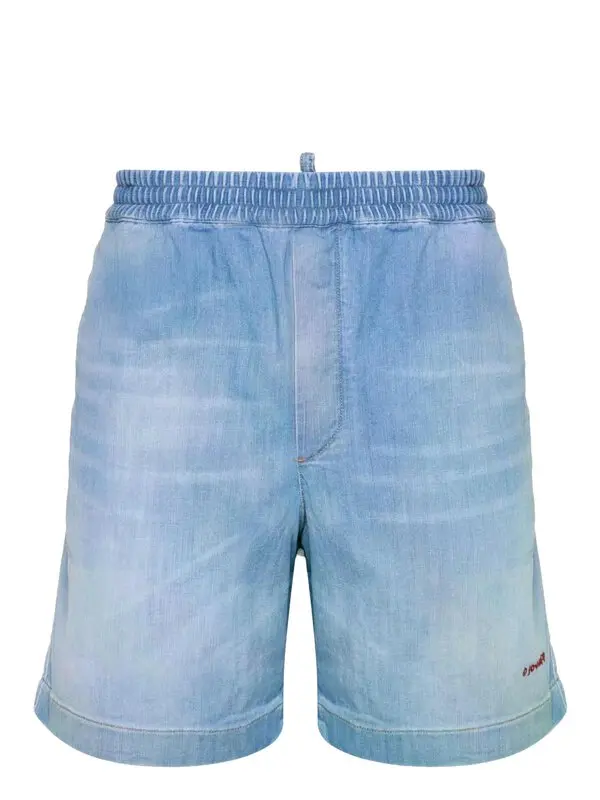 Dsquared2 Embroidered Logo Bermuda Shorts - Blue