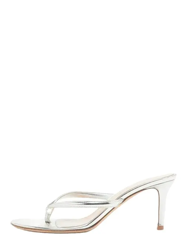 GIANVITO ROSSI Calypso Thong Sandals - Silver
