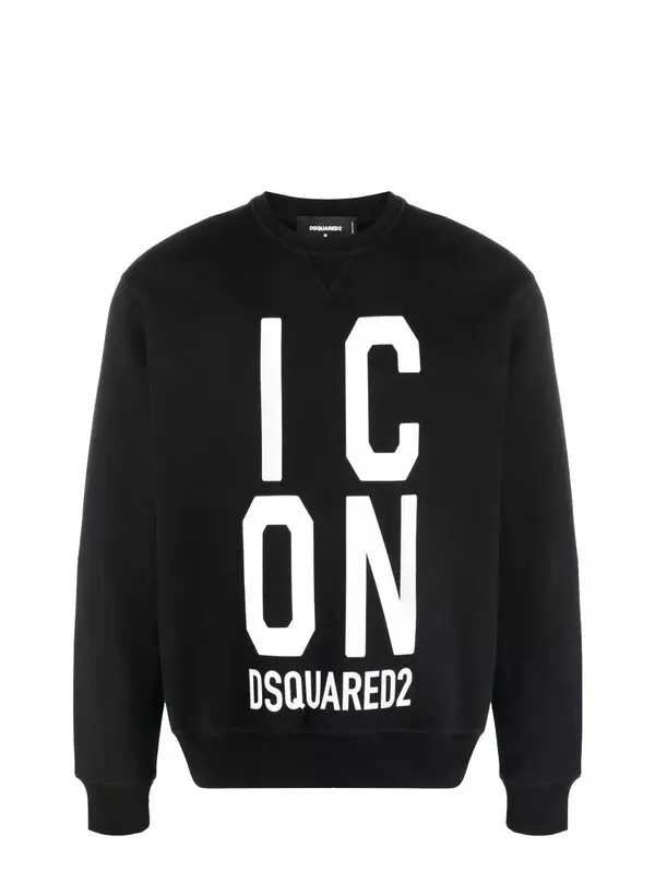 Dsquared2 Icon Logo-print Cotton Sweatshirt - Black