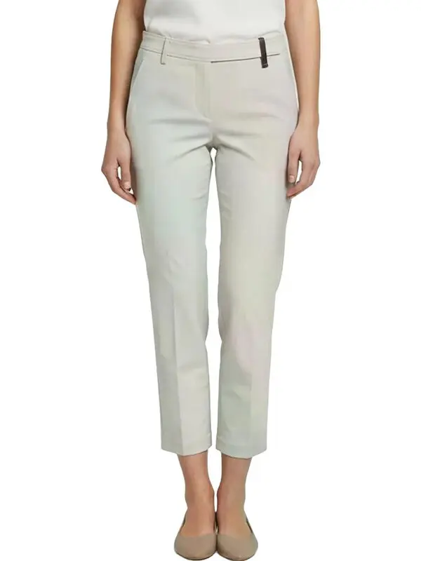 Brunello Cucinelli Monili Embellishment Trousers - Neutrals
