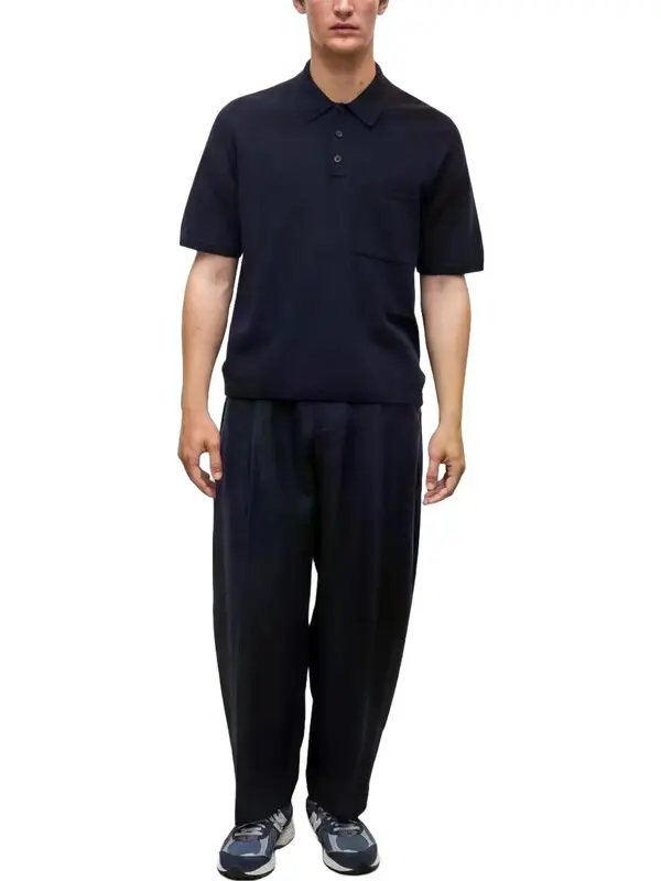 Johnstons Of Elgin Cashmere-blend Polo Shirt - Blue