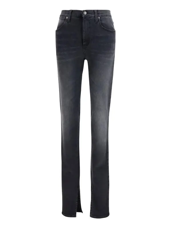 Gucci Skinny Washed Cotton Denim Jeans - Black