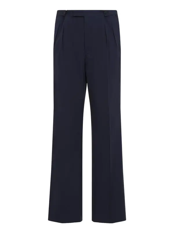 Prada Cotton Popeline Trousers - Blue