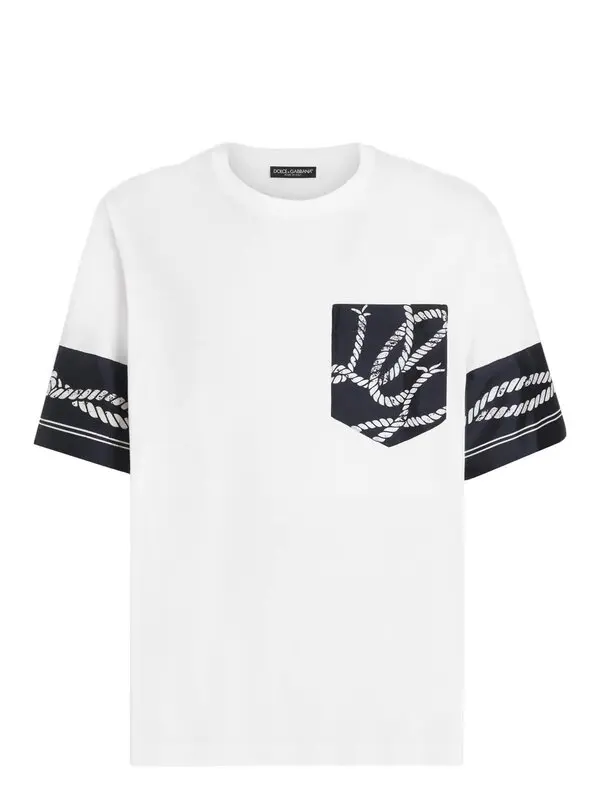 Dolce & Gabbana Cotton T-shirt With Marina-print - Multicolor