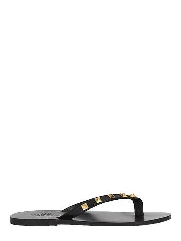 Valentino Garavani Studded Thong Sandals - Black