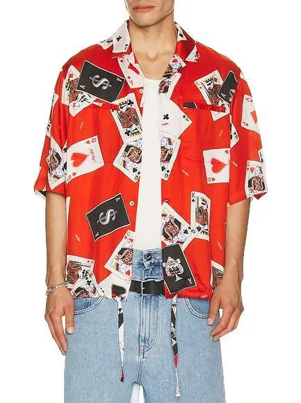 AWGE Drawstring Shirt Ssl - Red
