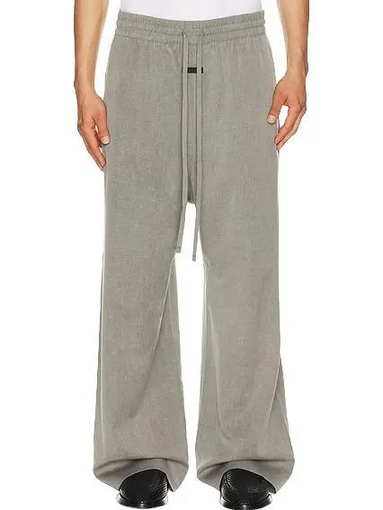 Fear Of God Wide Leg Drawstring Pants - Metallic Grey