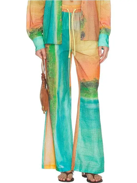DONDE ESTEBAN Cotton Voile Pants - Multi