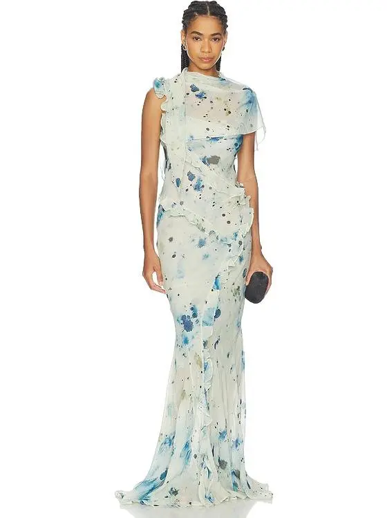 Paris Georgia Ruffle Dress - Multi