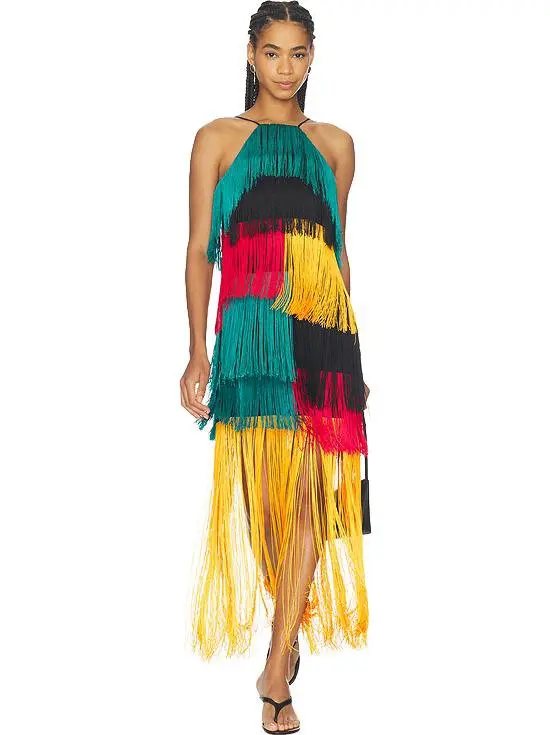 SIMONMILLER Drea Fringe Dress - Multi