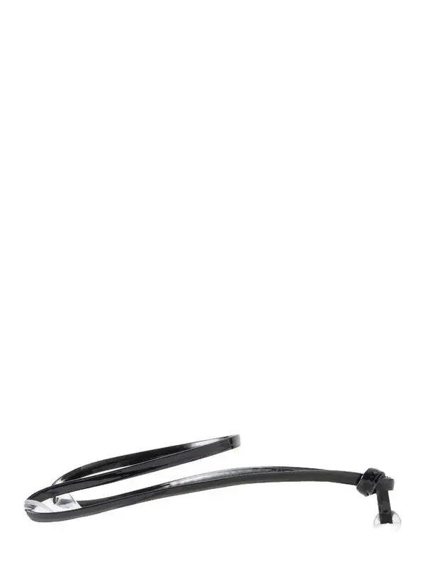 Alaïa Invisible Jelly Sandals With Patent Leather Thong - Black