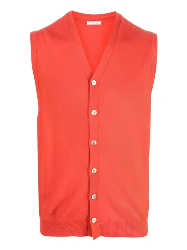 Malo Knitted Vest - Orange
