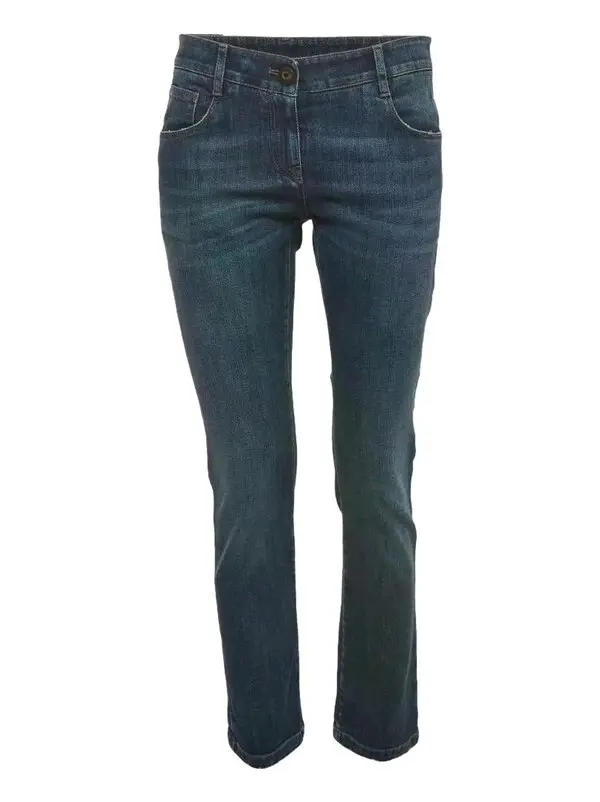 Brunello Cucinelli Low-rise Straight-leg Jeans - Blue