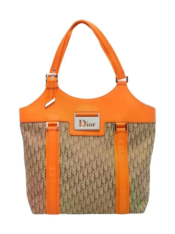 Dior Diorissimo Trotter Canvas Street Chic Tote Bag - Neutrals