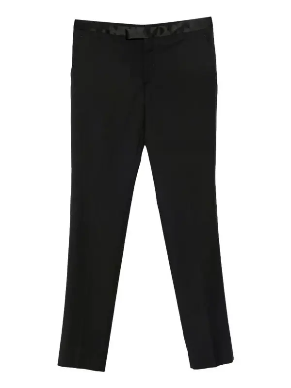 Tagliatore Satin-trim Trousers - Black