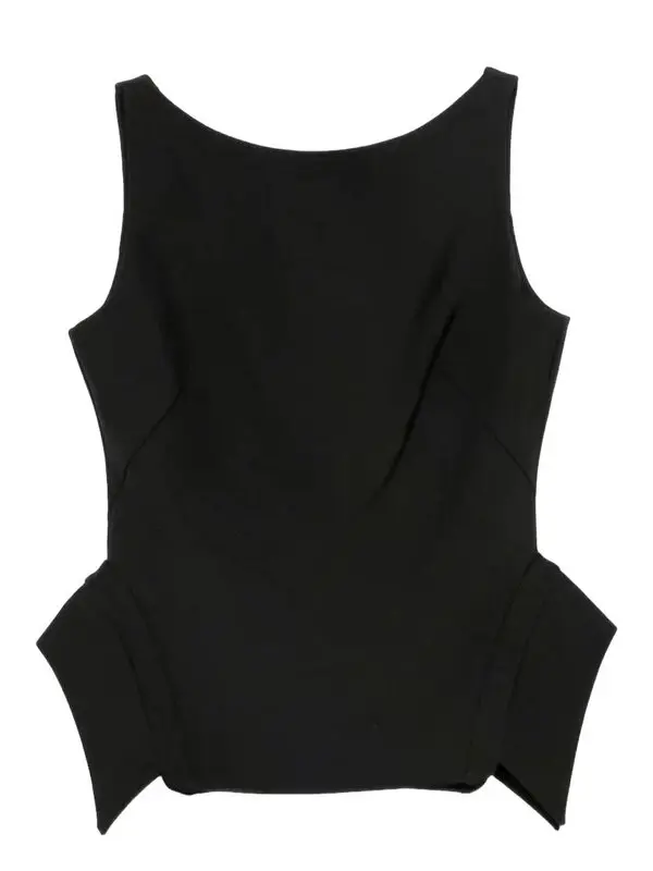 RÓHE Deconstructed Peplum Top - Black