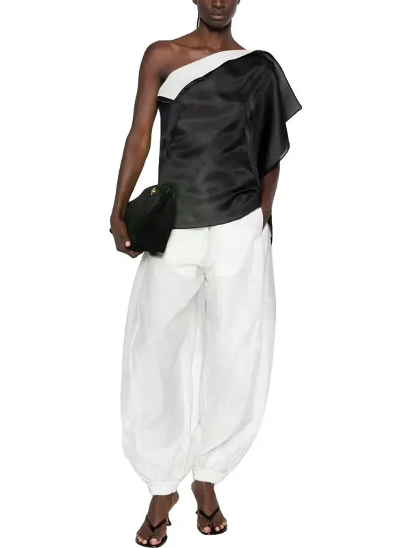 RÓHE Sculptural Double-layered Top - Black