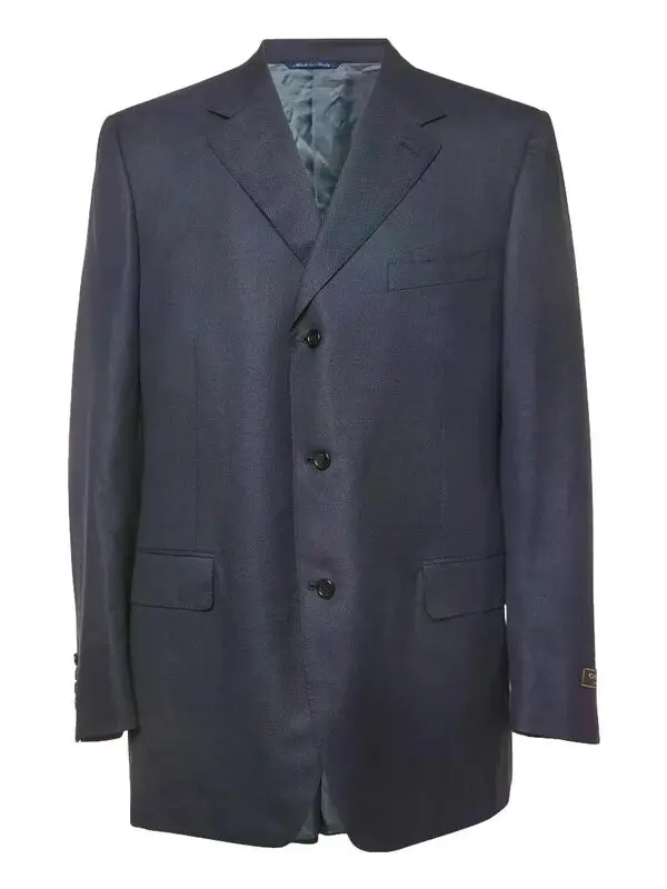 Canali Single-breasted Wool Blazer - Blue