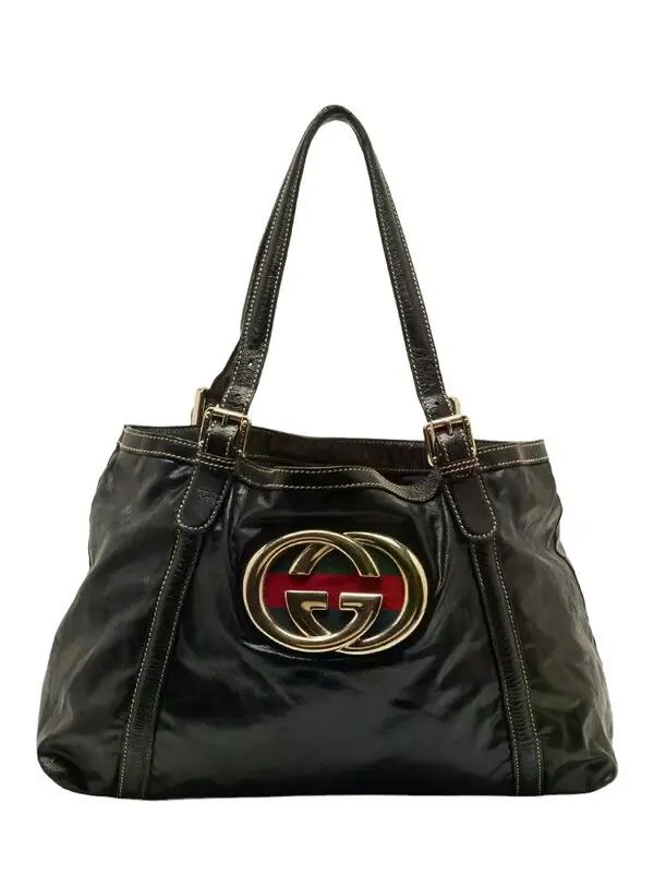 Gucci Dialux Britt Medium Tote Bag - Black