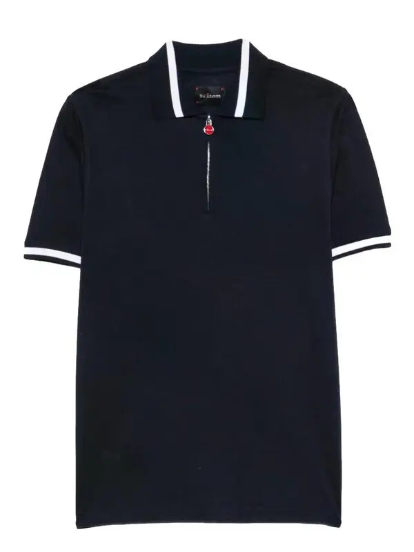 Kiton Zip-fastening Polo Shirt - Blue