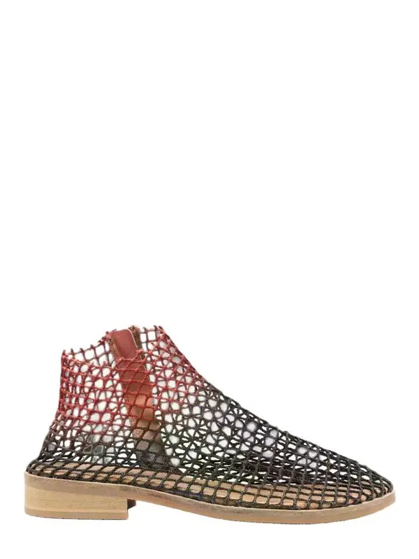 VERDURA SHOES Sardina Mesh Ankle Boots - Black