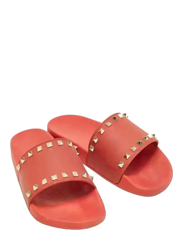 Valentino Garavani Rockstud Slides - Red