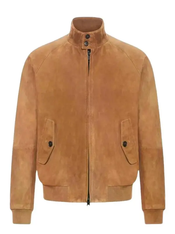 BARACUTA G9 Harrington Suede Jacket - Brown
