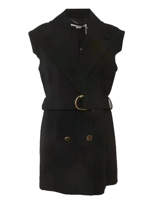 Stella McCartney Belted Double-breasted Vest - Black