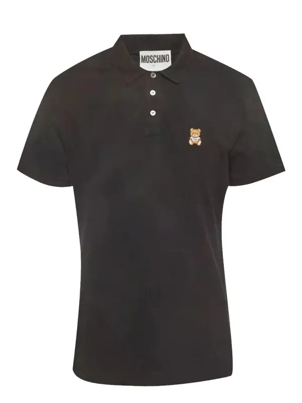 Moschino Teddy Bear Polo Shirt - Black
