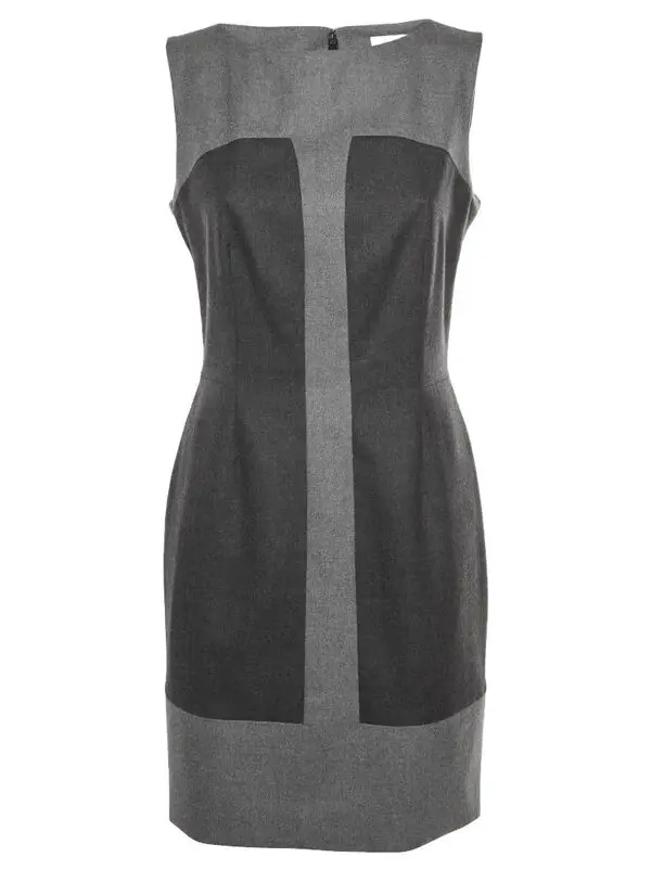 Saint Laurent Paneled Mini Dress - Grey