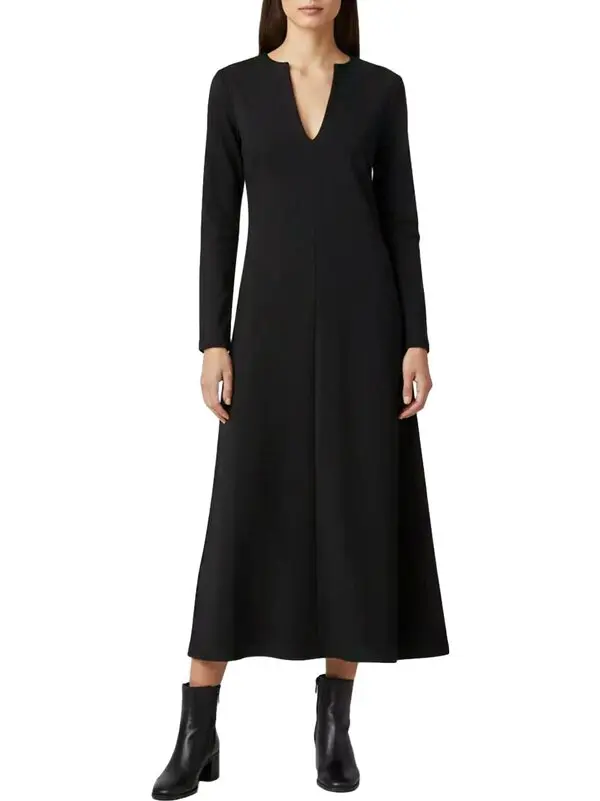 TOTEME Amaya V-neck Midi Dress - Black