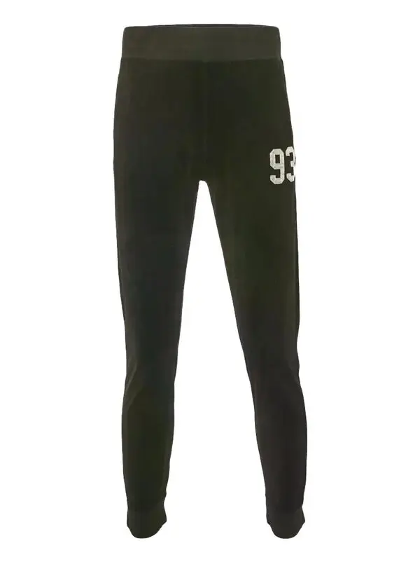 A BATHING APE Velvet 93 Appliqué Track Pants - Black