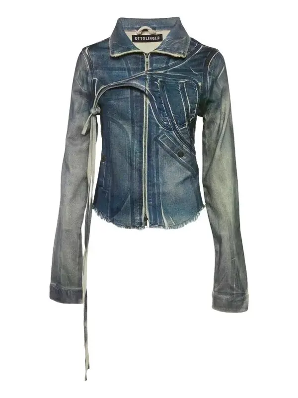 Ottolinger X Isko Faded Denim Jacket - Blue