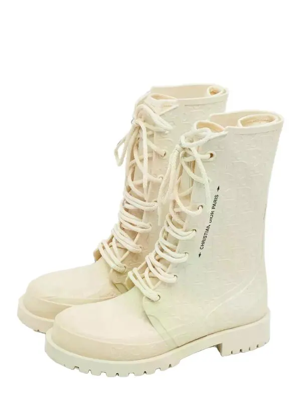 Dior Oblique Combat Boots - Neutrals