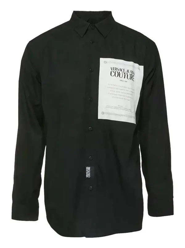 Versace Printed Pocket Shirt - Black
