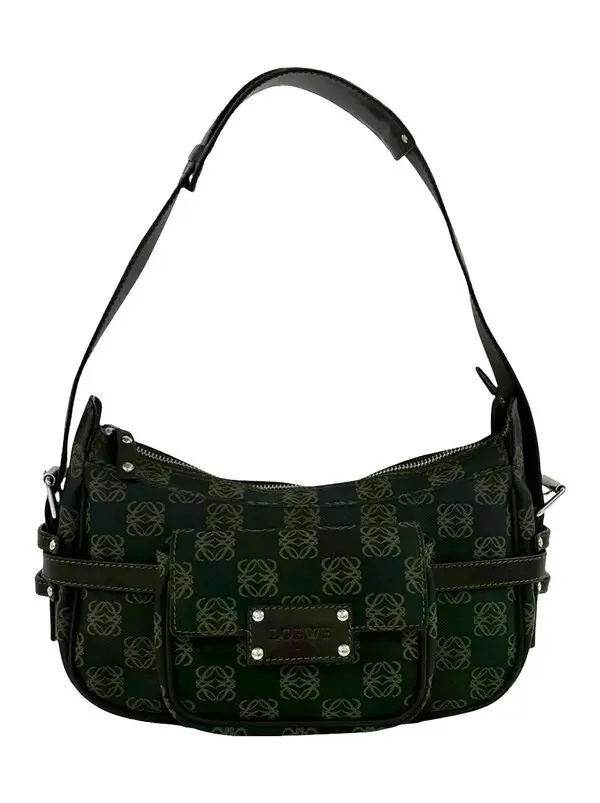Loewe Anagram Coated Canvas Shoulder Bag - Brown