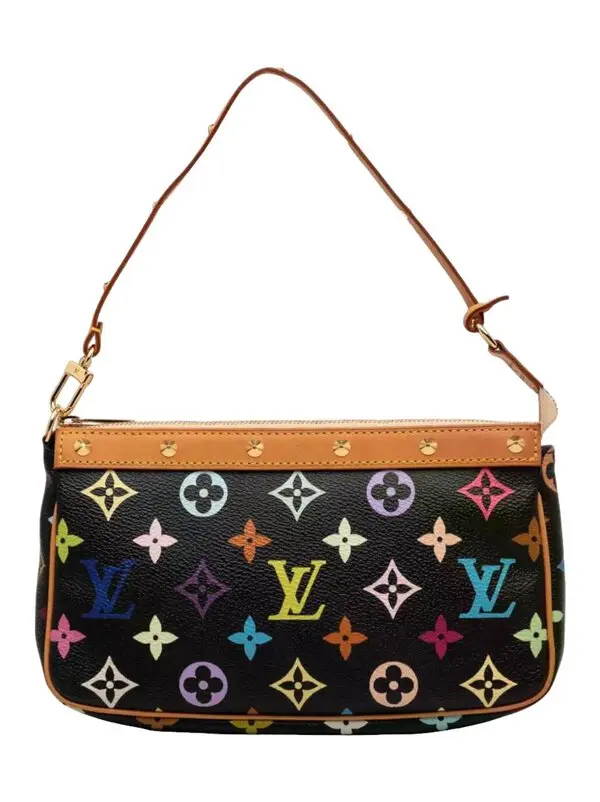 LOUIS VUITTON Monogram Multicolore Pochette Accessoires Shoulder Bag - Black